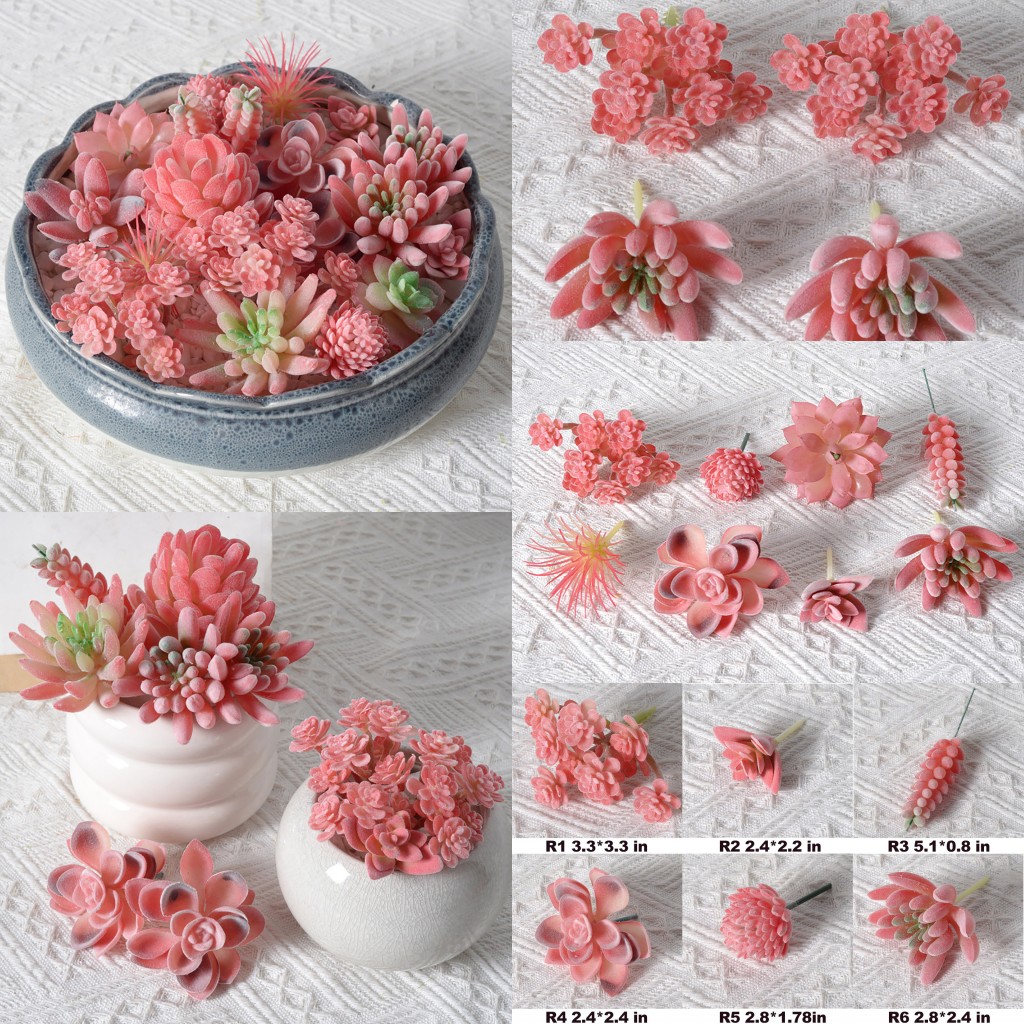 Artificial Succulents Plants -Mini Fake Succulents Unpotted Faux ...