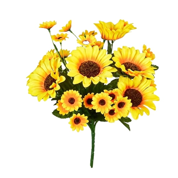 Artificial Sunflower Bouquet with Mixed Sizes Fake Sunflower ...