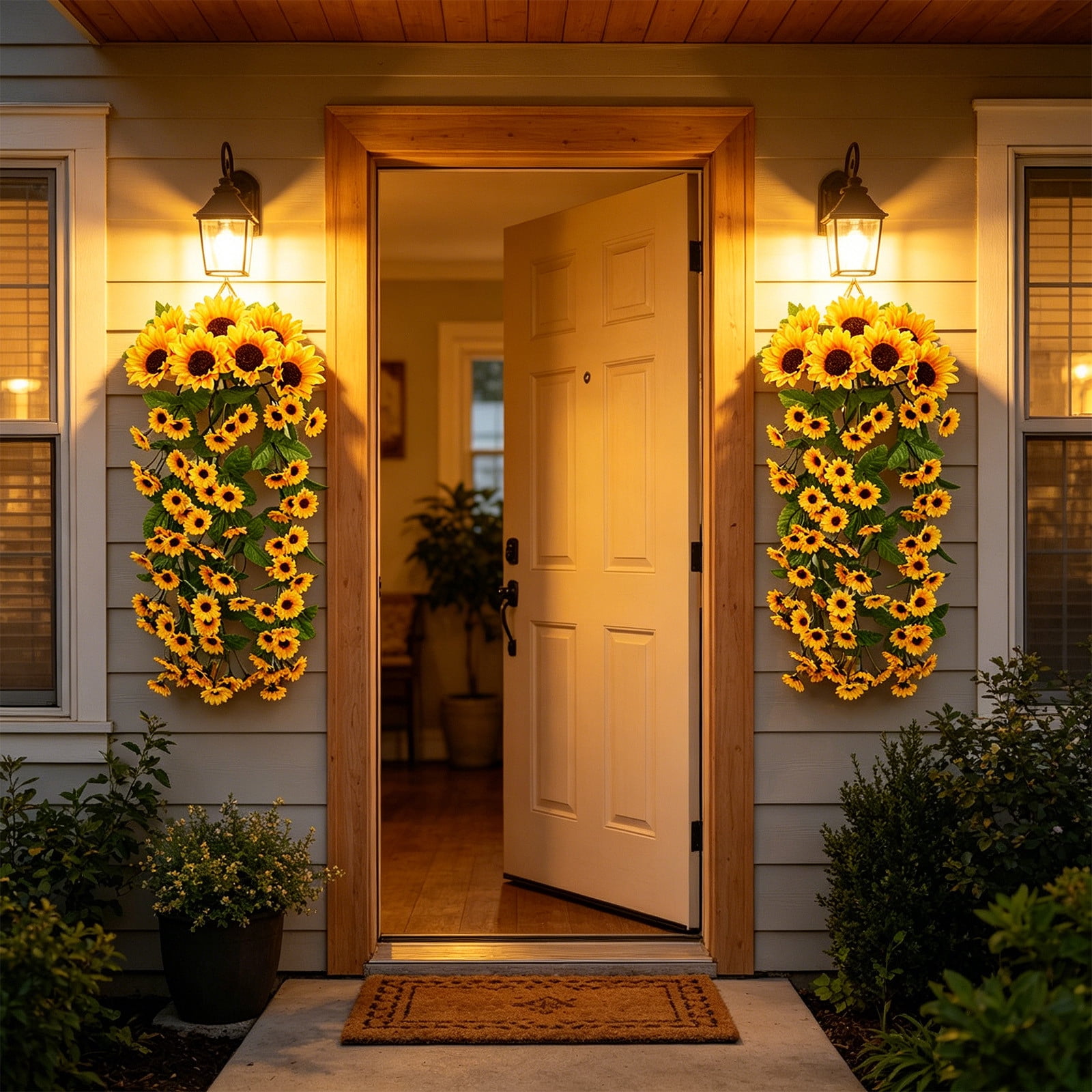 Artificial Sunflower Garland 10ft Silk Faux Sunflowers for Wedding Arch ...