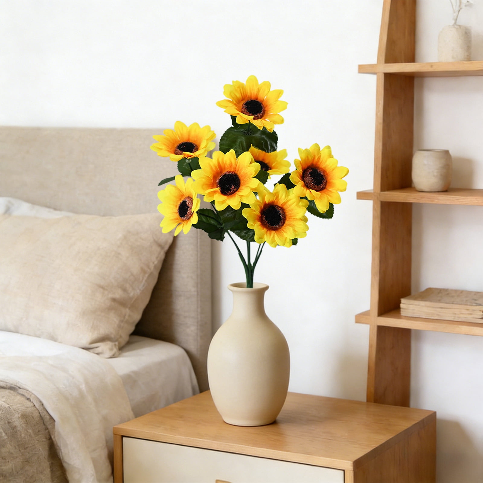 Artificial Sunflower Stems Silk Faux Flowers for Vase Arrangements ...