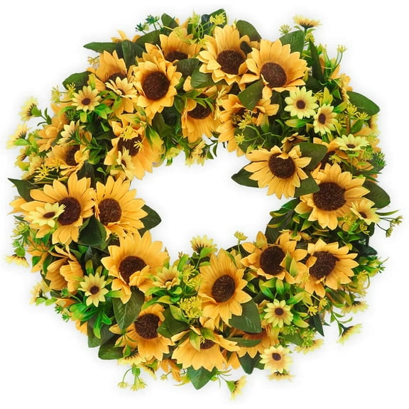 Artificial Flower Wreath | 35cm Wall Hanging Decoration | Simulated ...