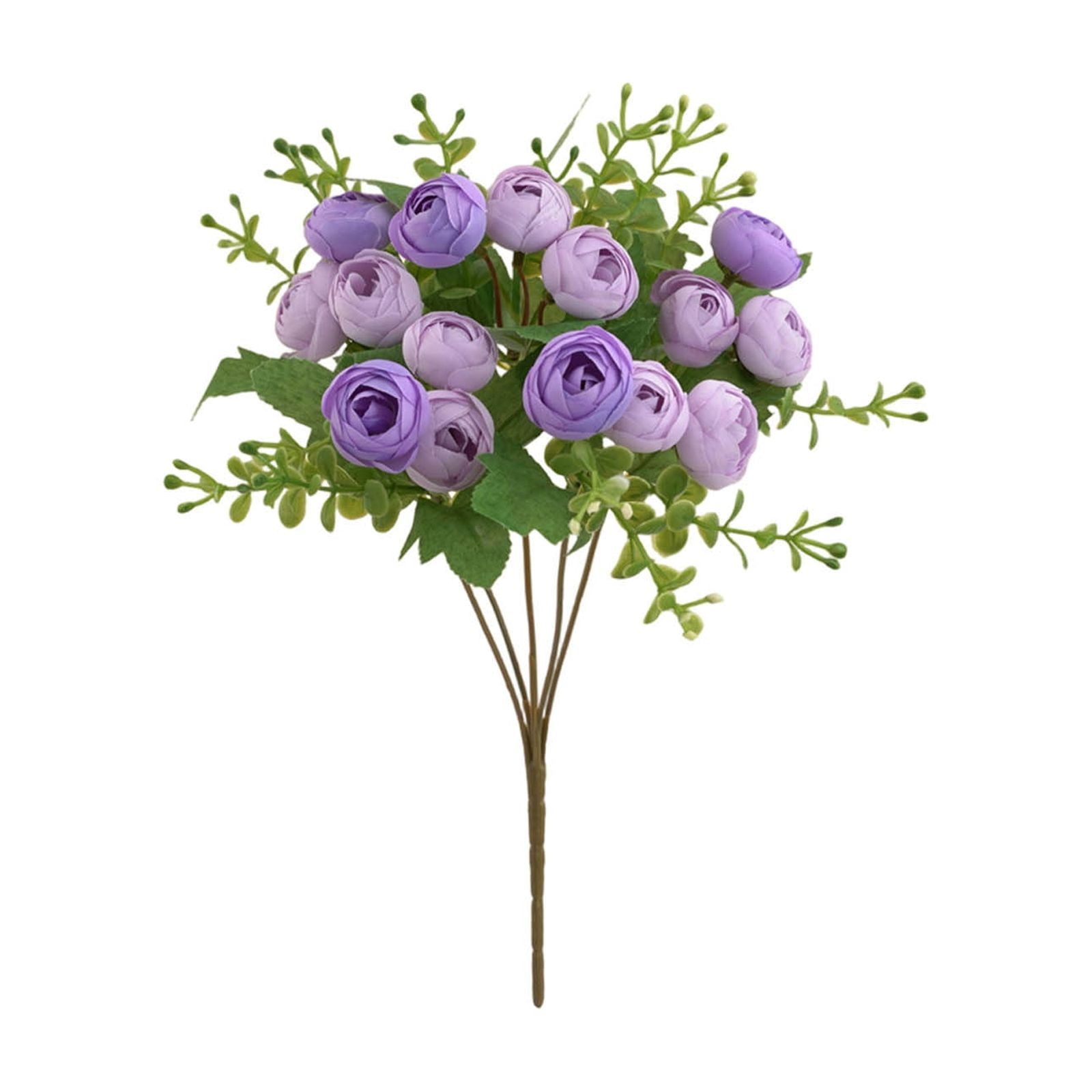 Artificial Tea Rose Silk Flowers | 15 Mini Tea Buds - Camellia Style ...