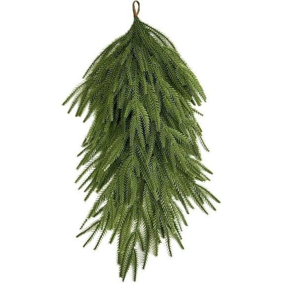 Artificial Teardrop Swag, Christmas Faux Pine Needles Teardrop Swag ...