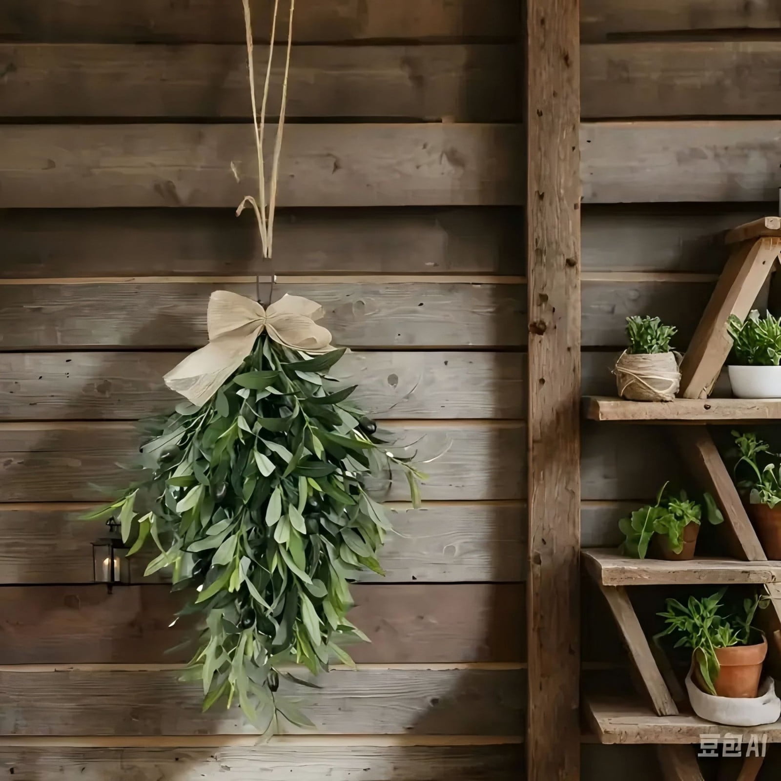 Artificial Teardrop Swag Olive Wreath Pendant, Front Door Wedding Arch ...