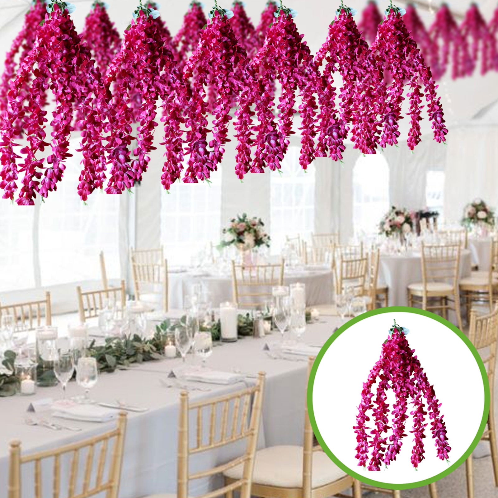 Artificial Thai Orchid Ceiling Flower Vines for Weddings, Home and ...