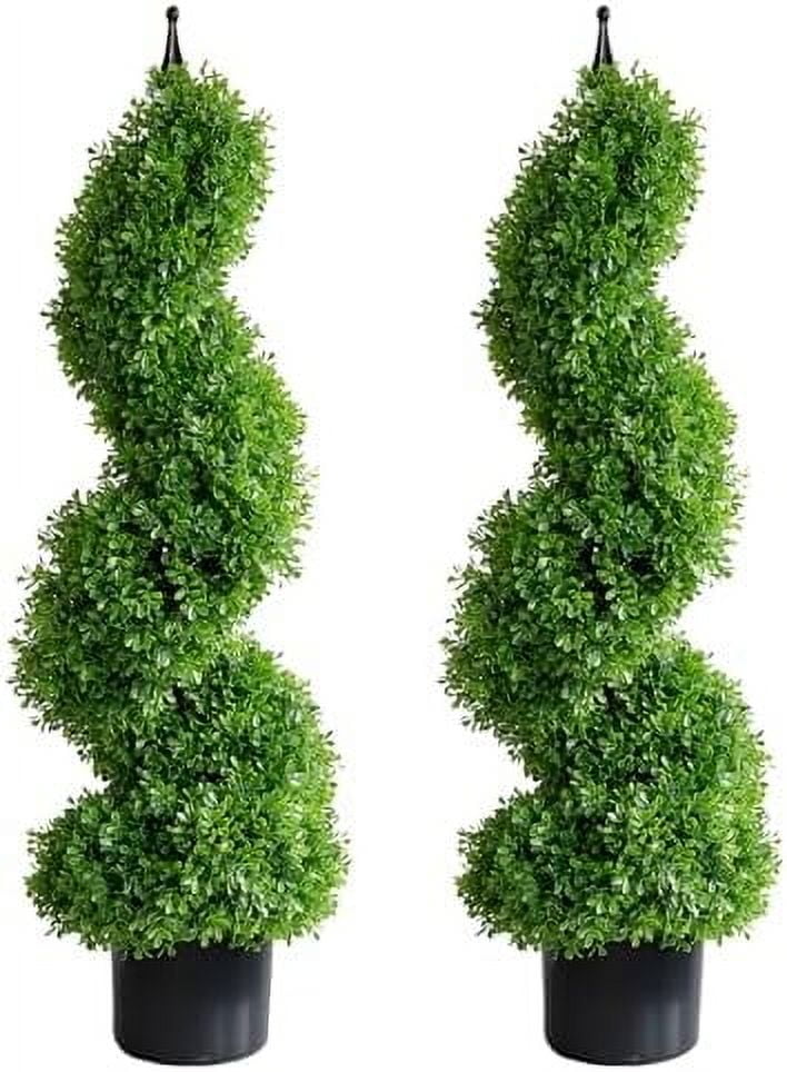 Artificial Topiaries Outdoor Boxwood Topiary , Faux Spiral Topiary ...