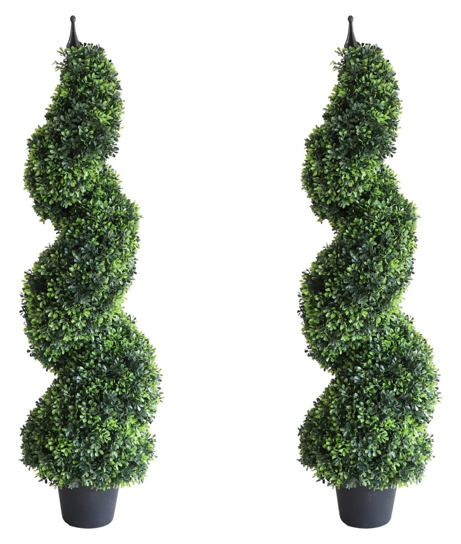 Artificial Topiaries Outdoor Boxwood Trees, Spiral Topiary Tree 3.6 ft ...