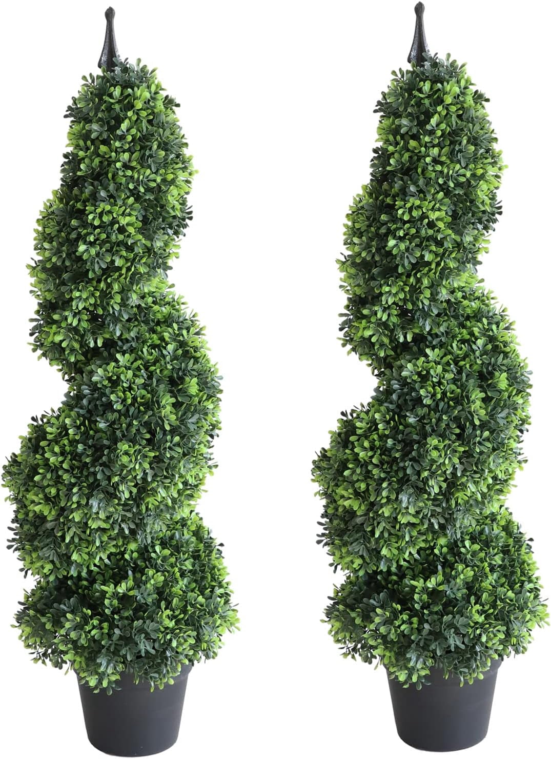 Artificial Topiaries Outdoor Boxwood Trees, Spiral Topiary Tree 3 ft(2 ...