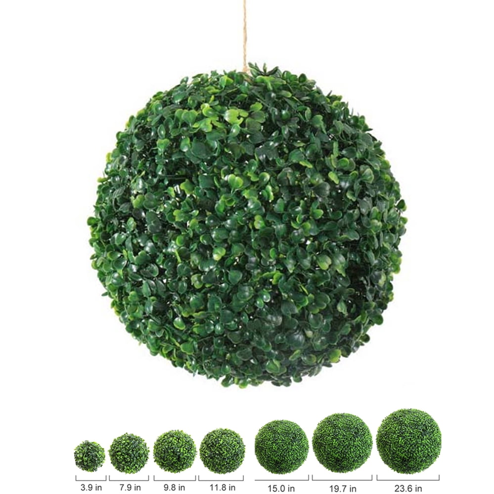 Artificial Topiary Ball 9 Inch Greenary Faux Boxwood Balls Topiary ...