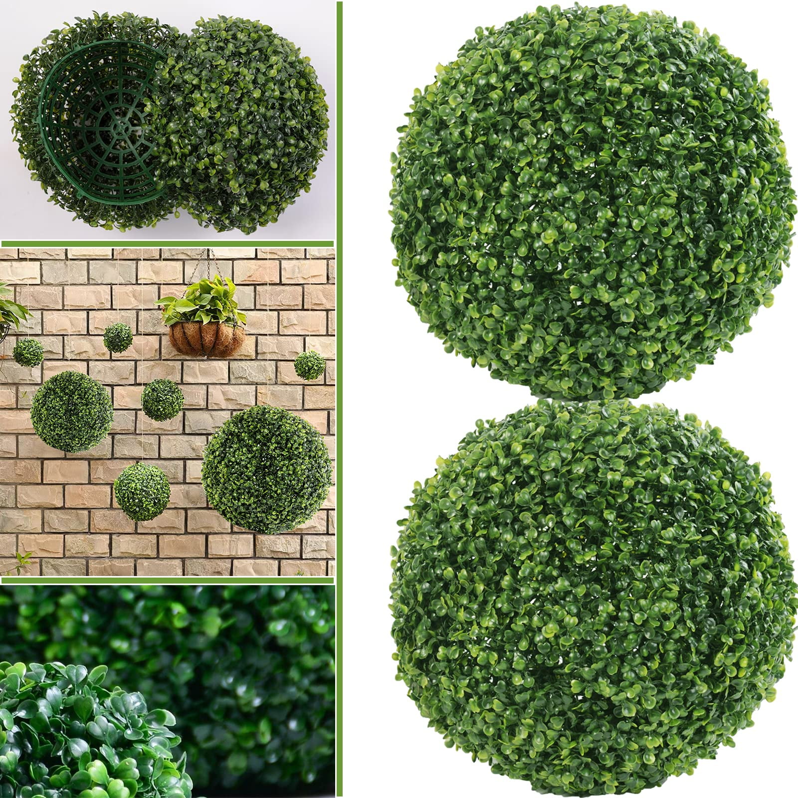 Artificial Topiary Ball Fake Boxwood Plant Decorative Balls Faux Plants ...