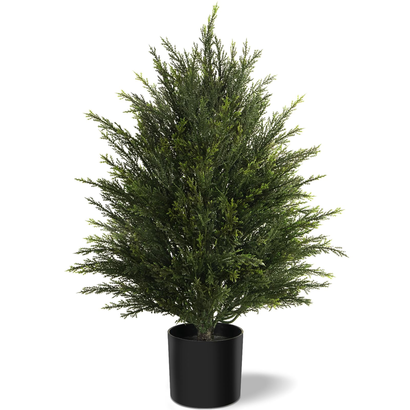Artificial Topiary Ball Tree 2ft, Lifelike Faux Boxwood Bush in Pot ...