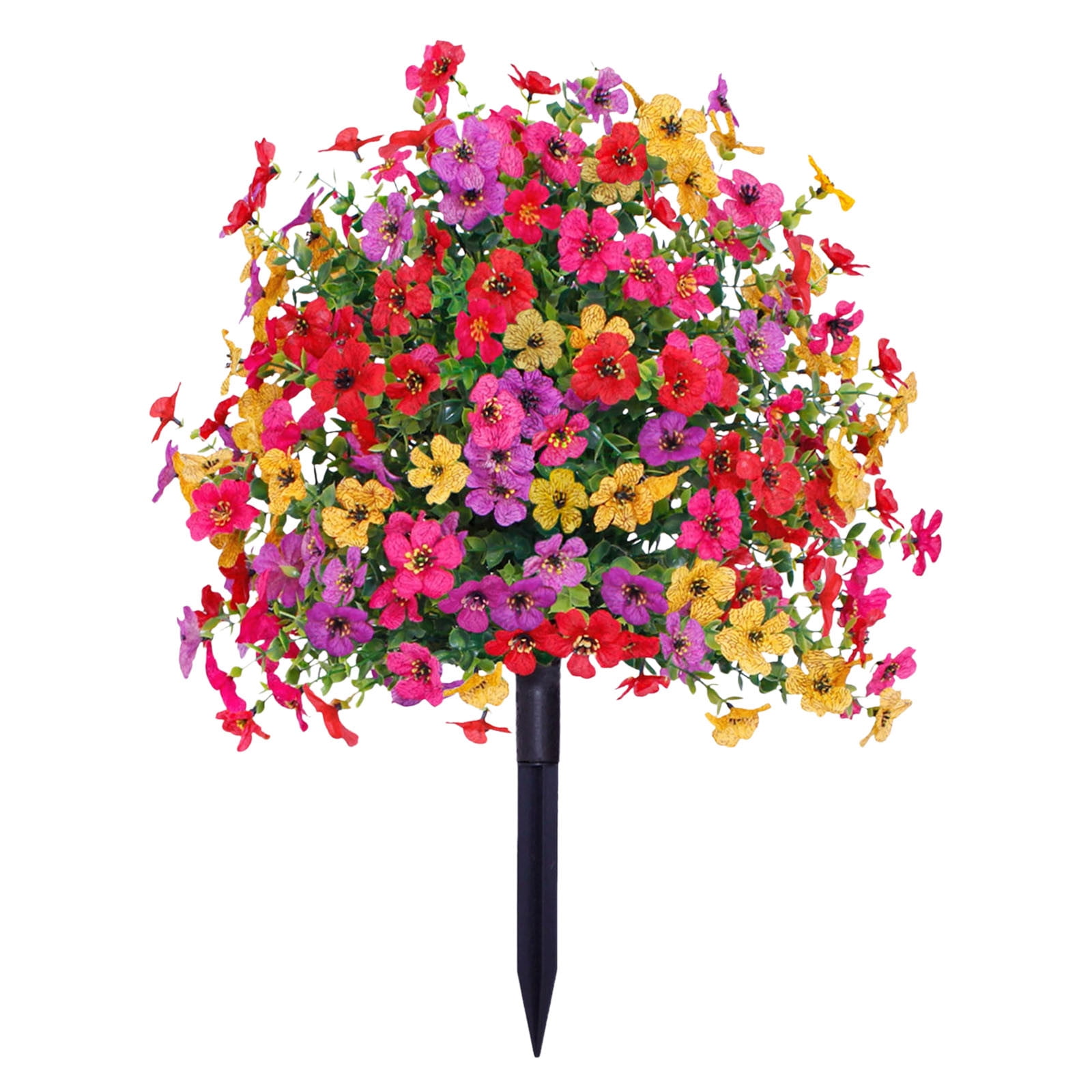 Artificial Topiary Ball Trees with Flowers, Outdoor Topiary with Ground ...