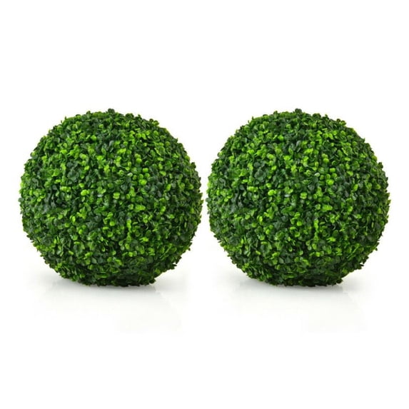 Artificial Topiary Balls 2 Pack, 19 Inch Faux Boxwood Ball Plants for ...