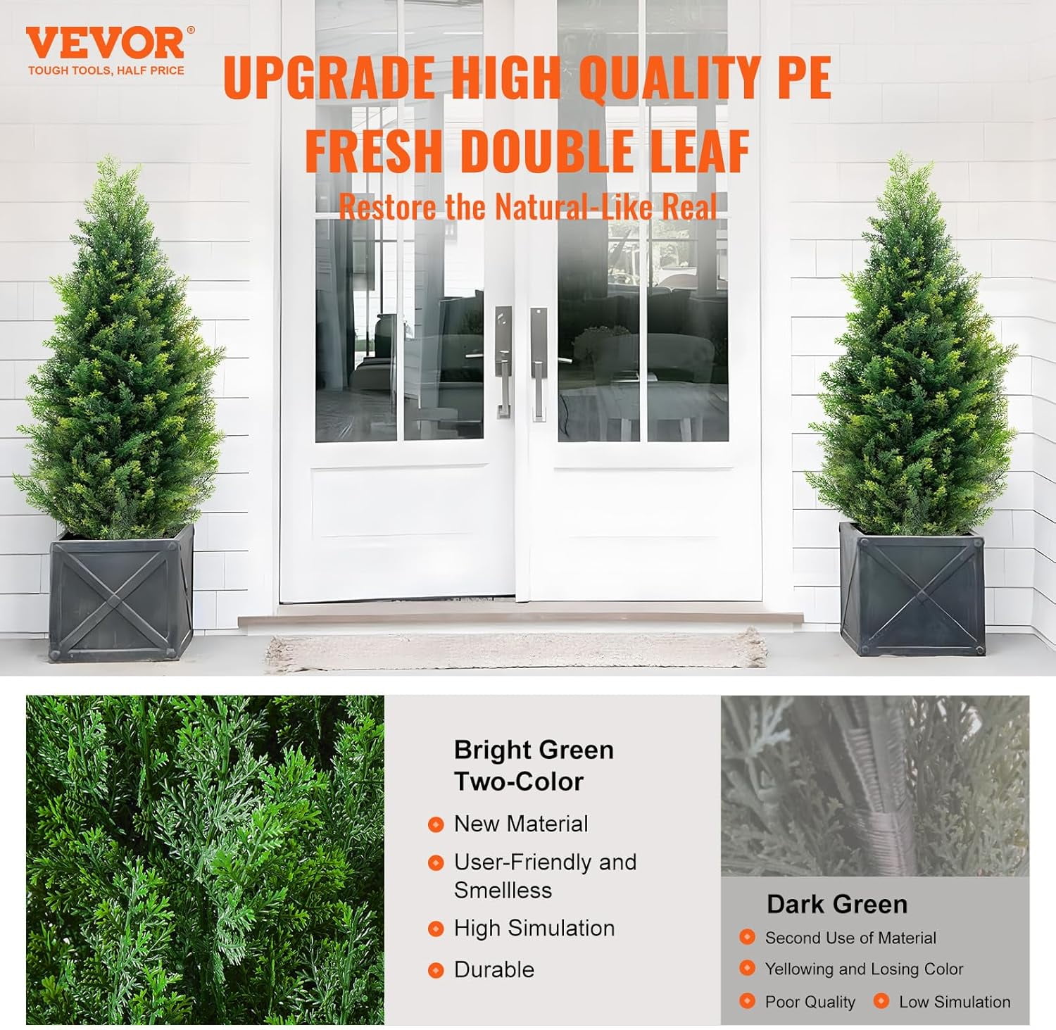 Artificial Topiary Cedar Tree, 36 inch Tall (2 Pieces), with Extra ...