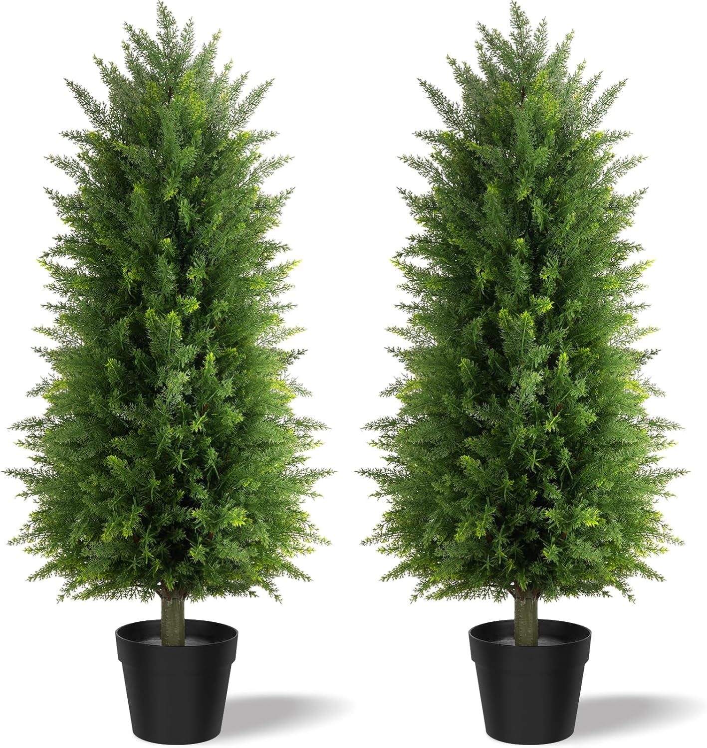 Artificial Topiary Cedar Trees 3FT Tall Faux Cedar Trees for Outdoor ...