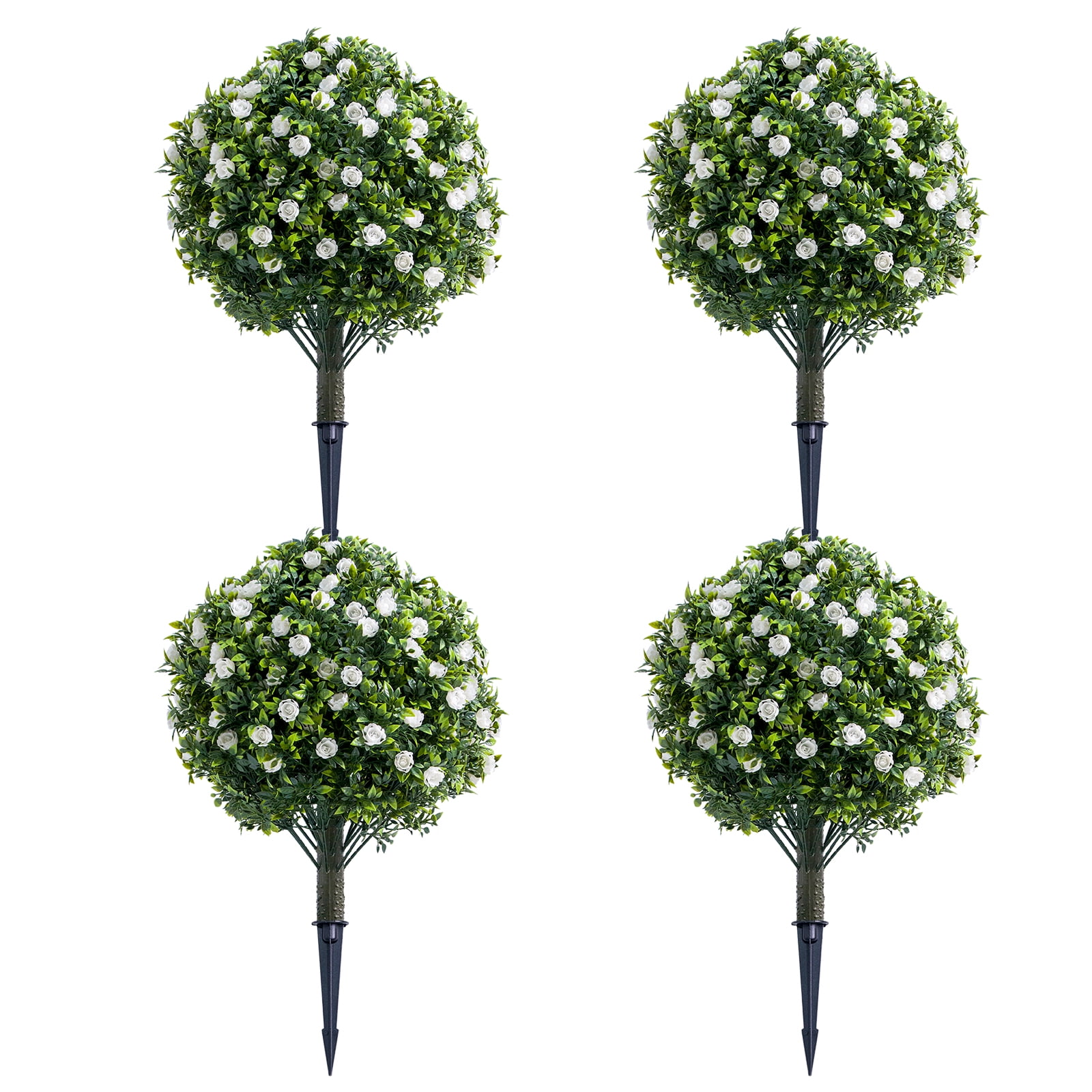 Artificial Topiary Flower with Ground Spike - Walmart.com