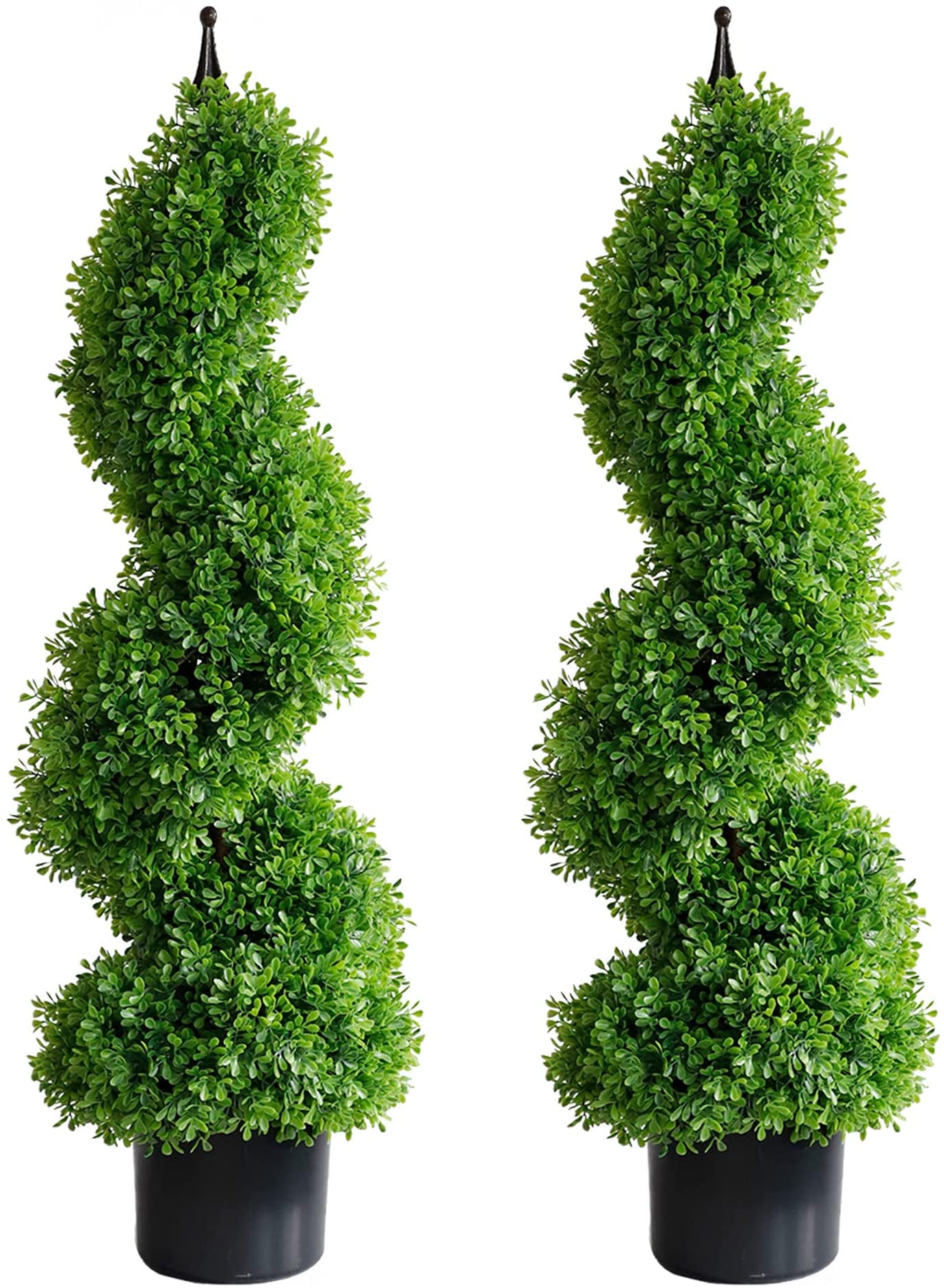 Walmart Artificial Topiary Outdoor Boxwood Spiral Tree, 3ft Faux Indoor ...