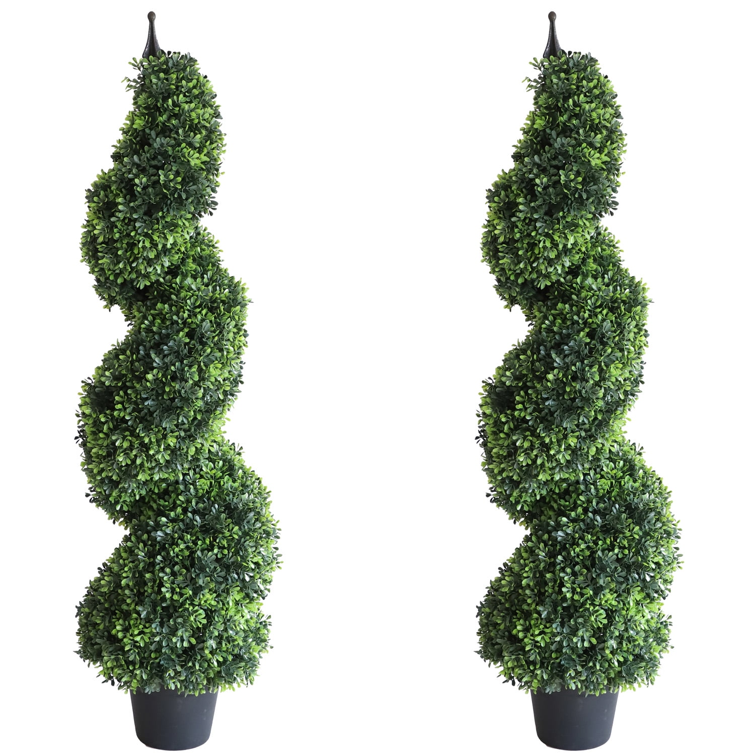 Large Fake Boxwood Topiary Spiral Trees, 3.6 ft (2 Pieces) for Indoor ...