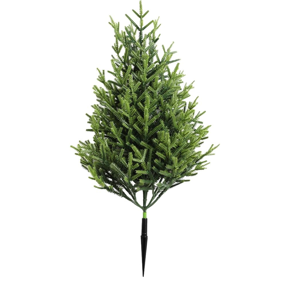 Artificial Topiary Tree Garden Stake, 19.7 inch Green Plastic ...
