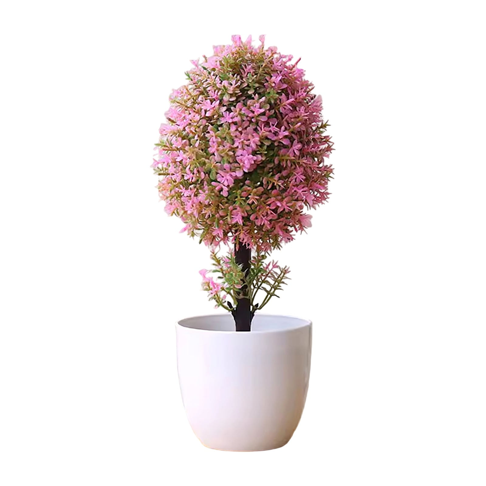 Artificial Topiary Tree in Elegant White Pot Lifelike Faux Greenery for ...