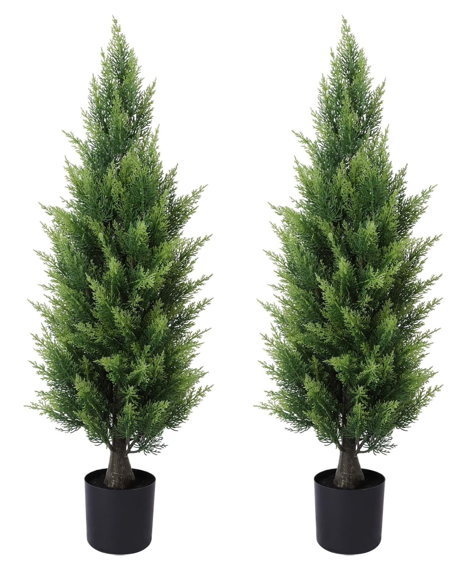 Artificial Topiary Trees 3ft Fake Cedar Tree UV Resistant Bushes Faux ...