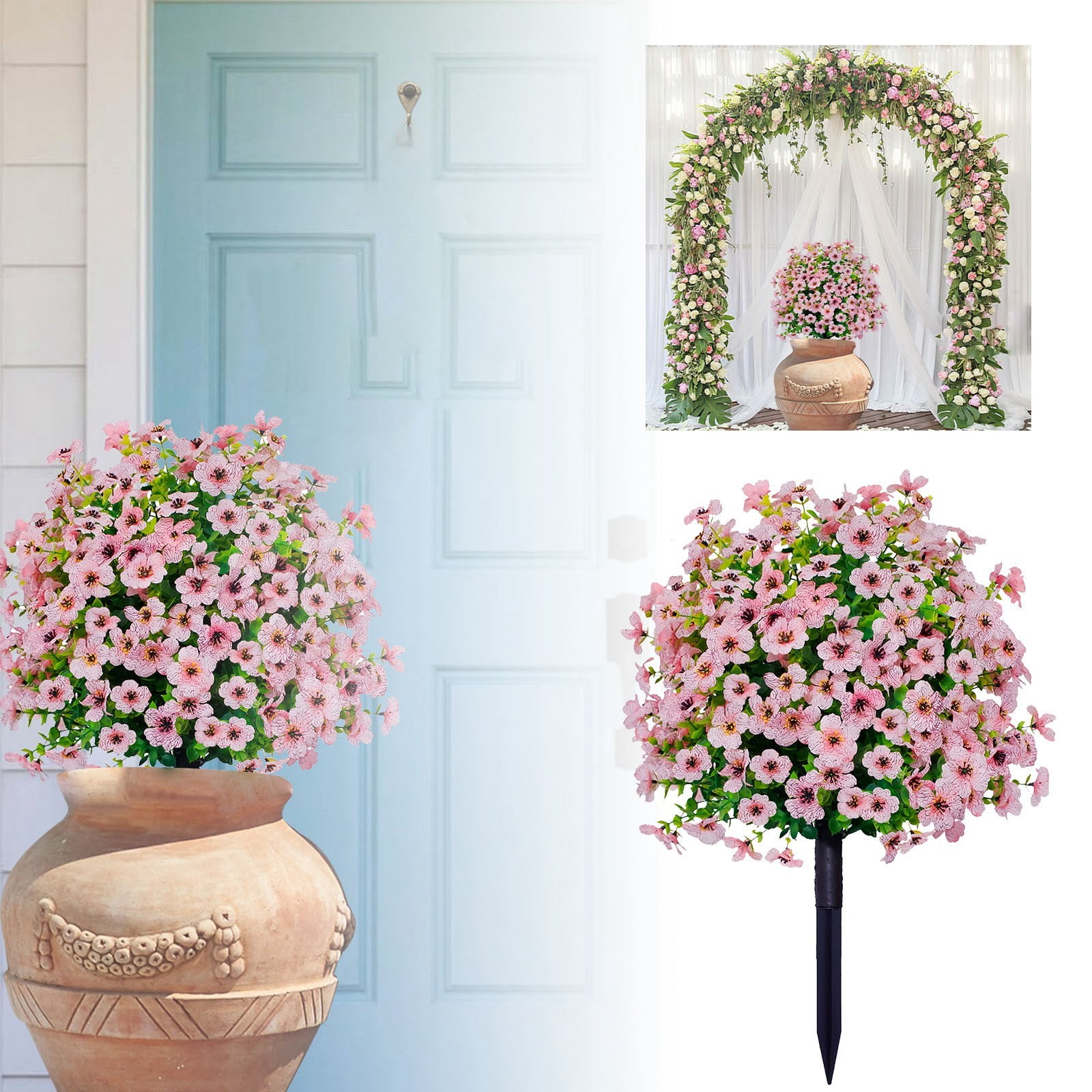 Artificial Topiary Trees - Ball Shaped Bushes with Ground Spikes for ...