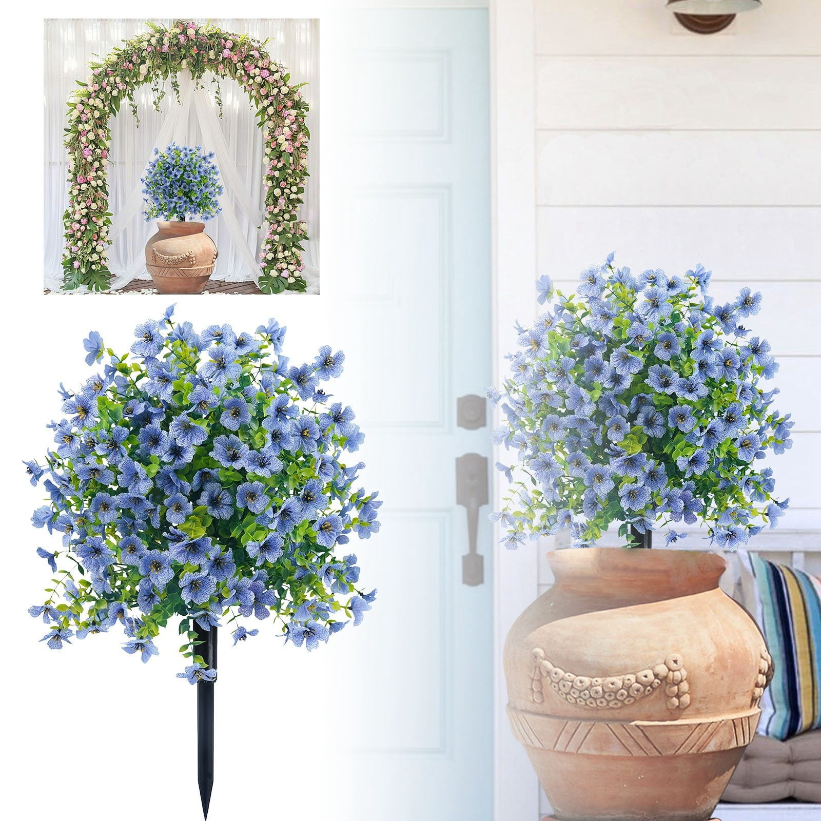 Artificial Topiary Trees - Ball Shaped Bushes with Ground Spikes for ...