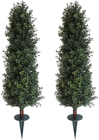 Artificial Topiary Trees with Spike 36 Inch Tall UV Rated Cone Bush ...