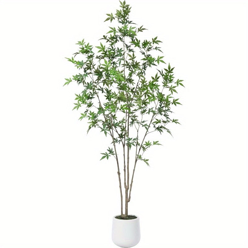 Artificial Tree 7ft Tall Fake Maple Tree for Indoor Home Decor Faux ...