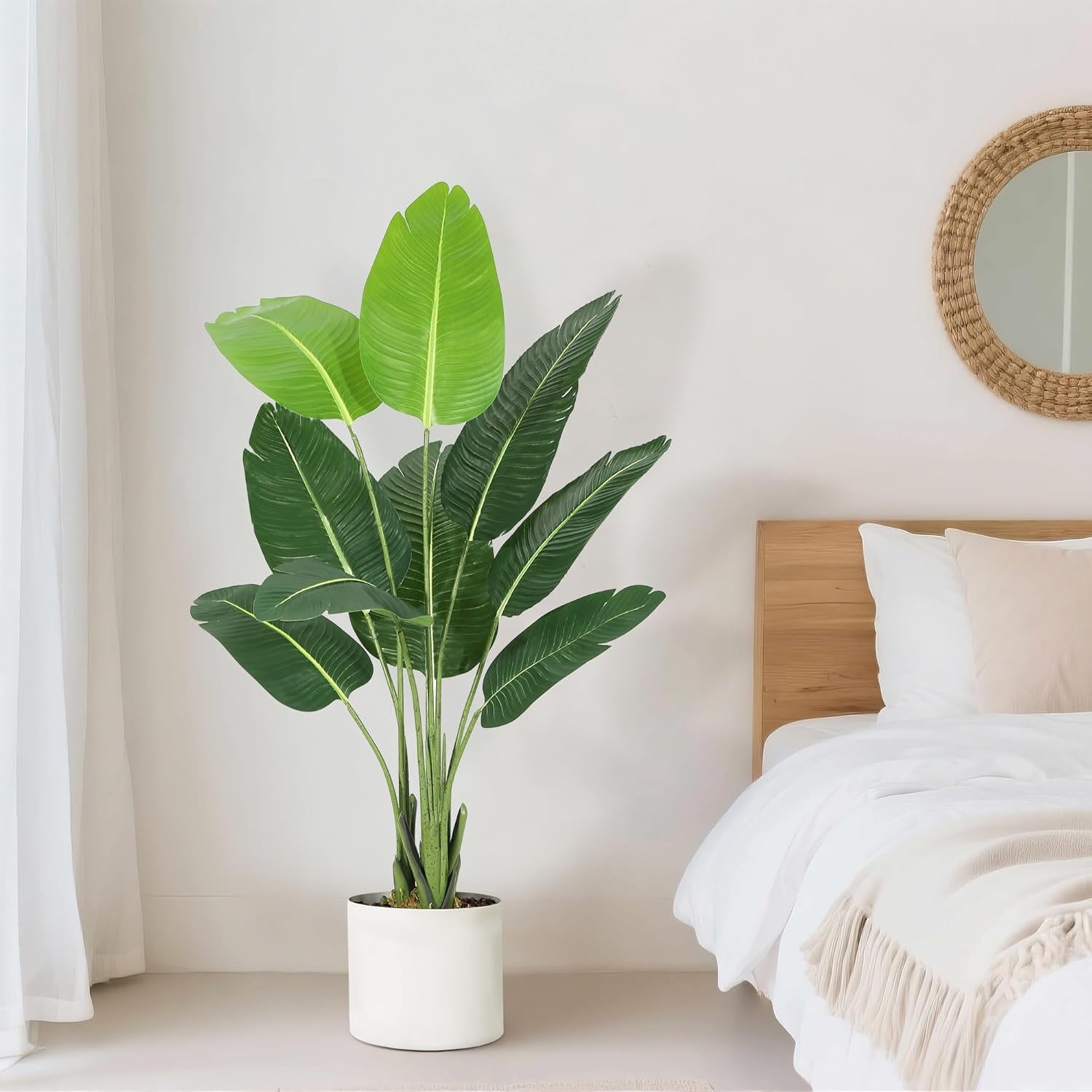 Artificial Tree Bird of Paradise Artificial Plant with 8 Trunks Fake ...