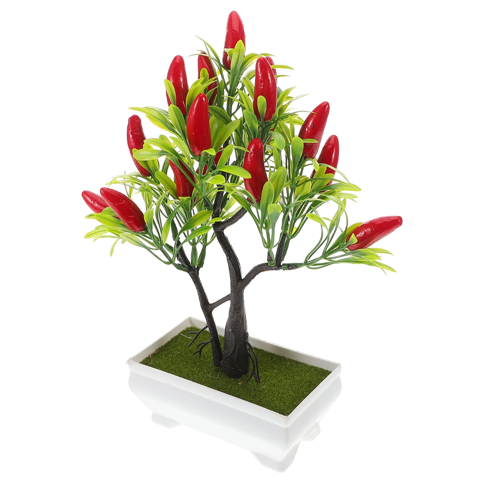 Realistic Faux Pepper Tree Bonsai for Home Decor Crafted from Plastic ...