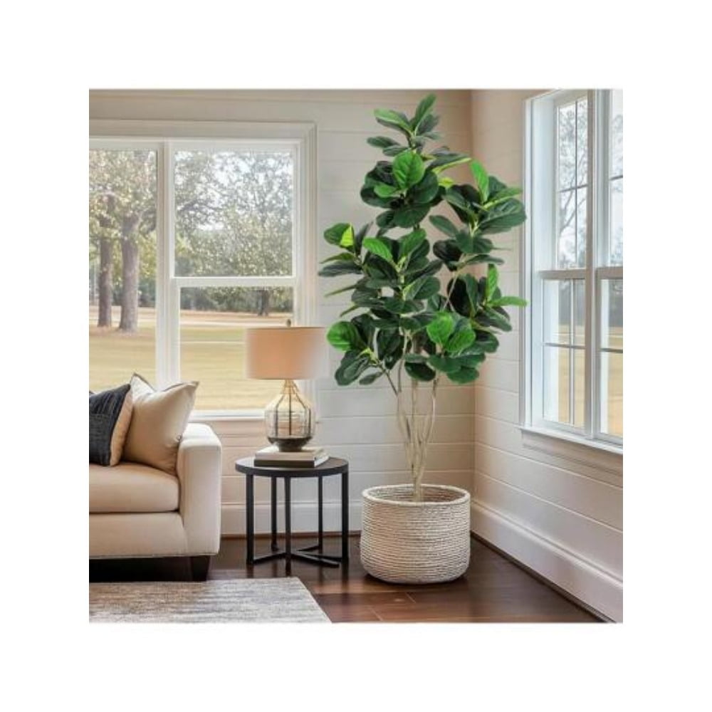 Artificial Tree,Faux Fiddle Leaf Fig Tree,6ft Tall Ficus Tree ...