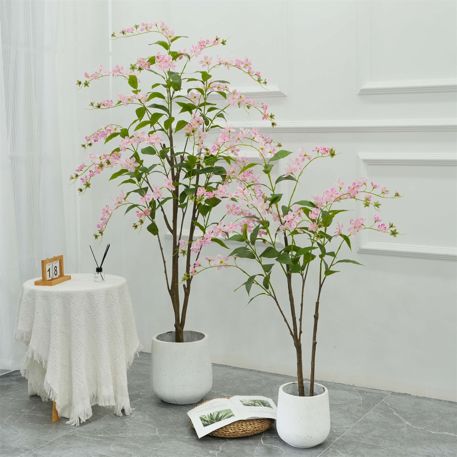 Artificial Tree,Flower Plants Artificial Tree,5ft Faux Floral Plant ...