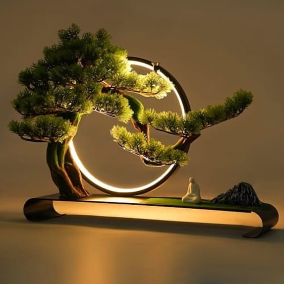 Artificial Tree with Light Ring, 5V Realistic Simulation Pine with ...