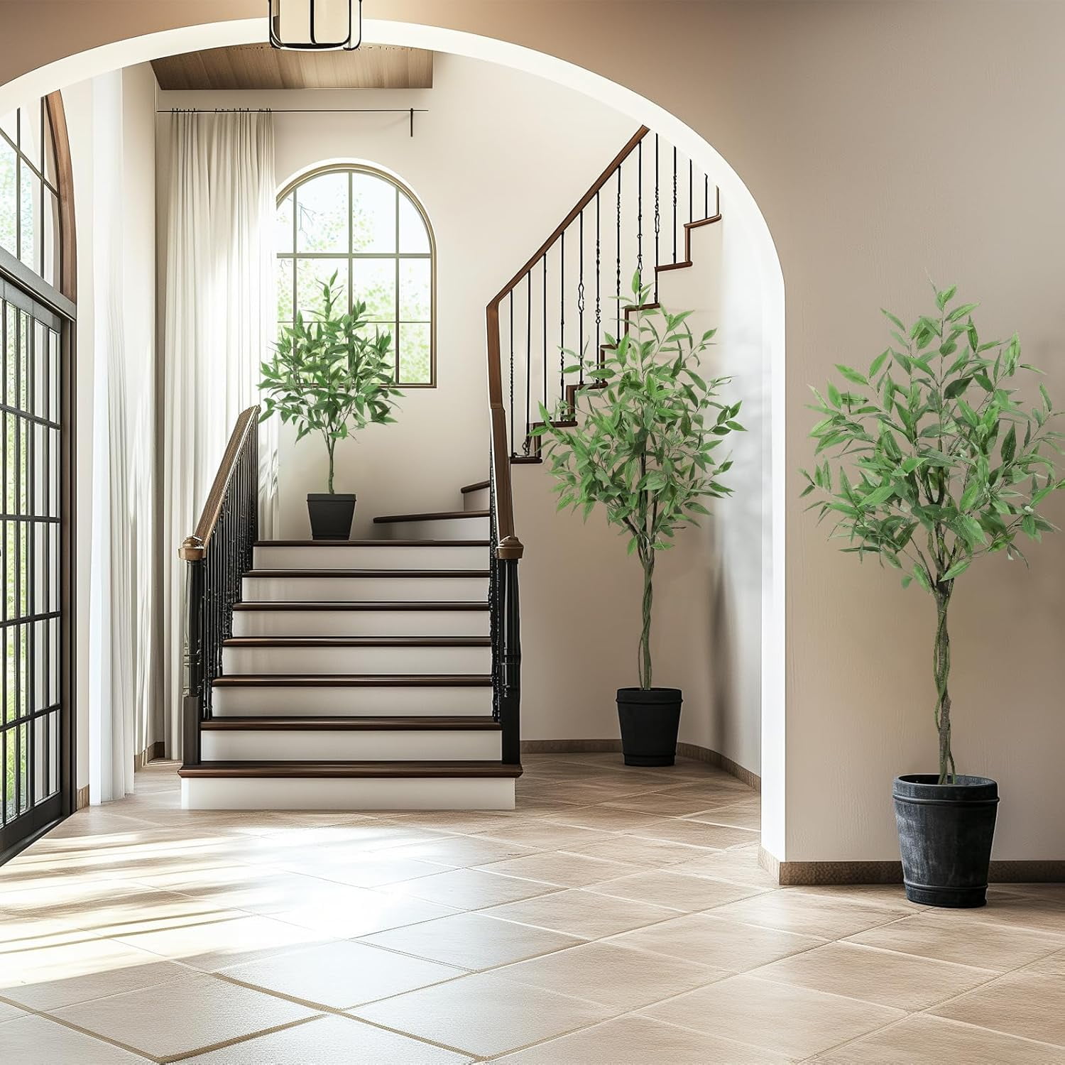 Artificial Tree Plant, Eucalyptus Tree, 4/5/6FT Tall, Modern Large Fake ...