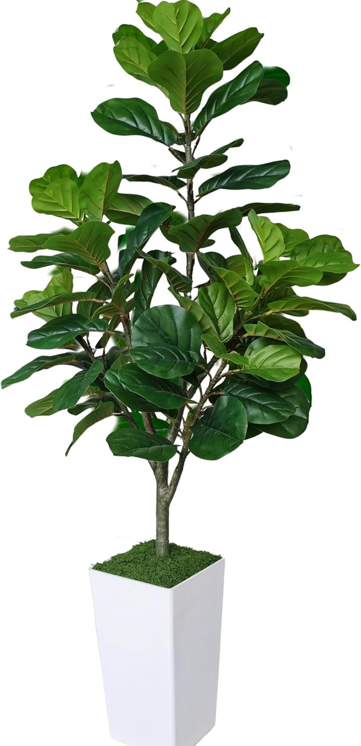 Artificial Tree in Pots 5Ft Fiddle Leaf Fig Tree Artificial Floor ...