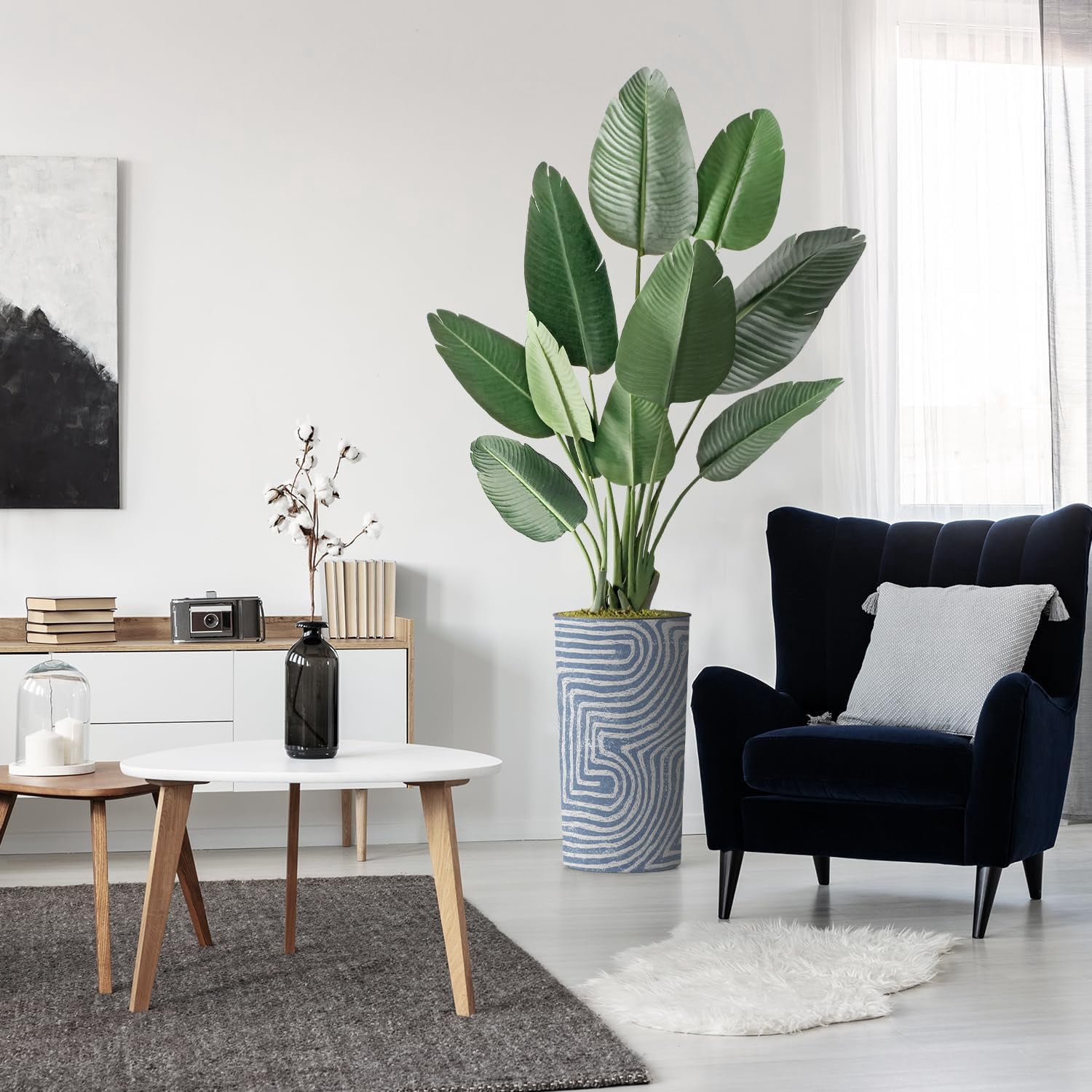 Artificial Tree i Cotemporary Geometric Patter Plater, Fake of Paradise ...