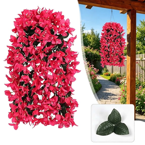 Artificial Triangle Plum Hanging Vine with Green Leaves, Realistic Long ...