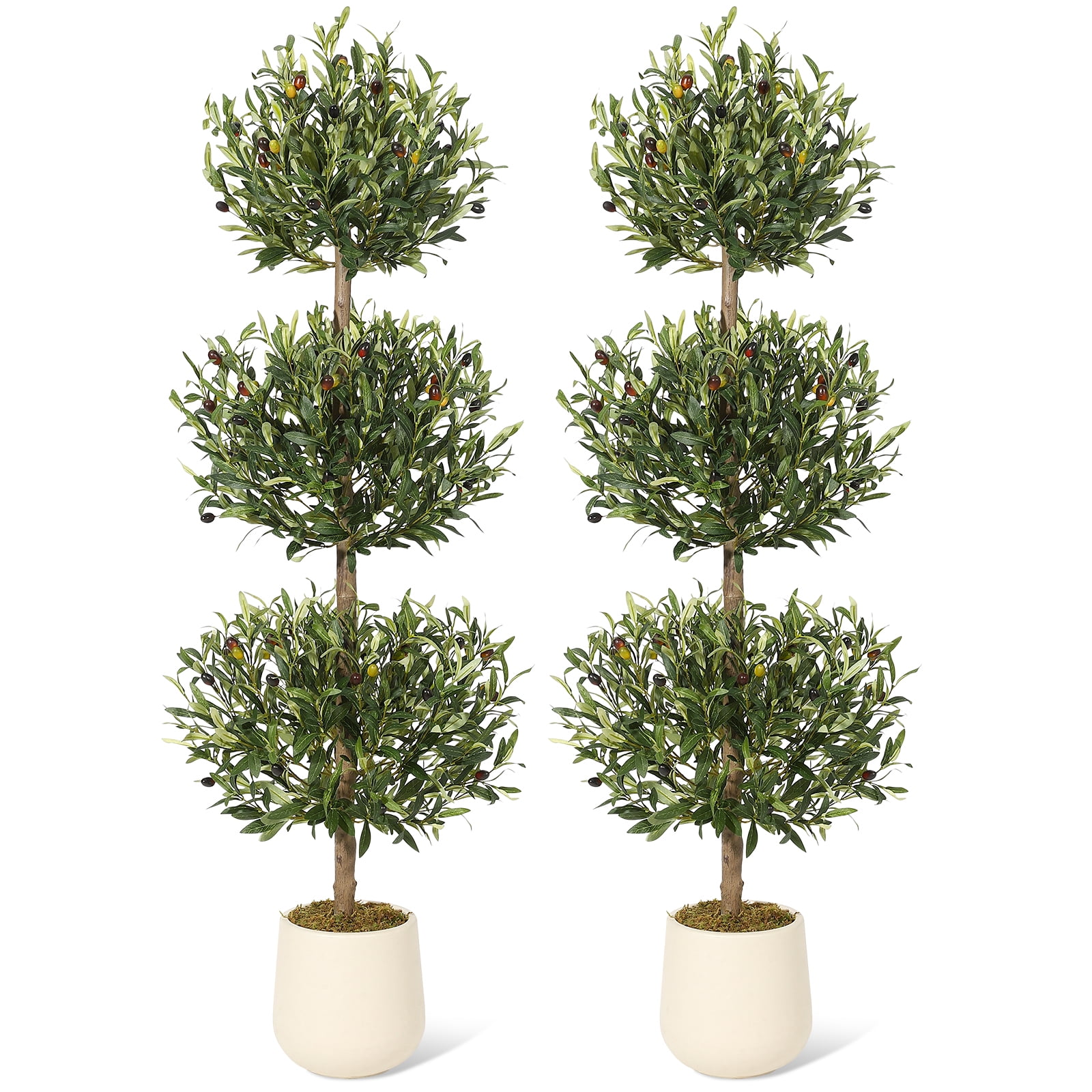 Artificial Triple Ball Topiary Trees,Outdoor Indoor Realistic Fake ...