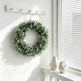 Artificial Trumpet Flower Wreath 15.75 Inch Spring Purple Green Faux ...