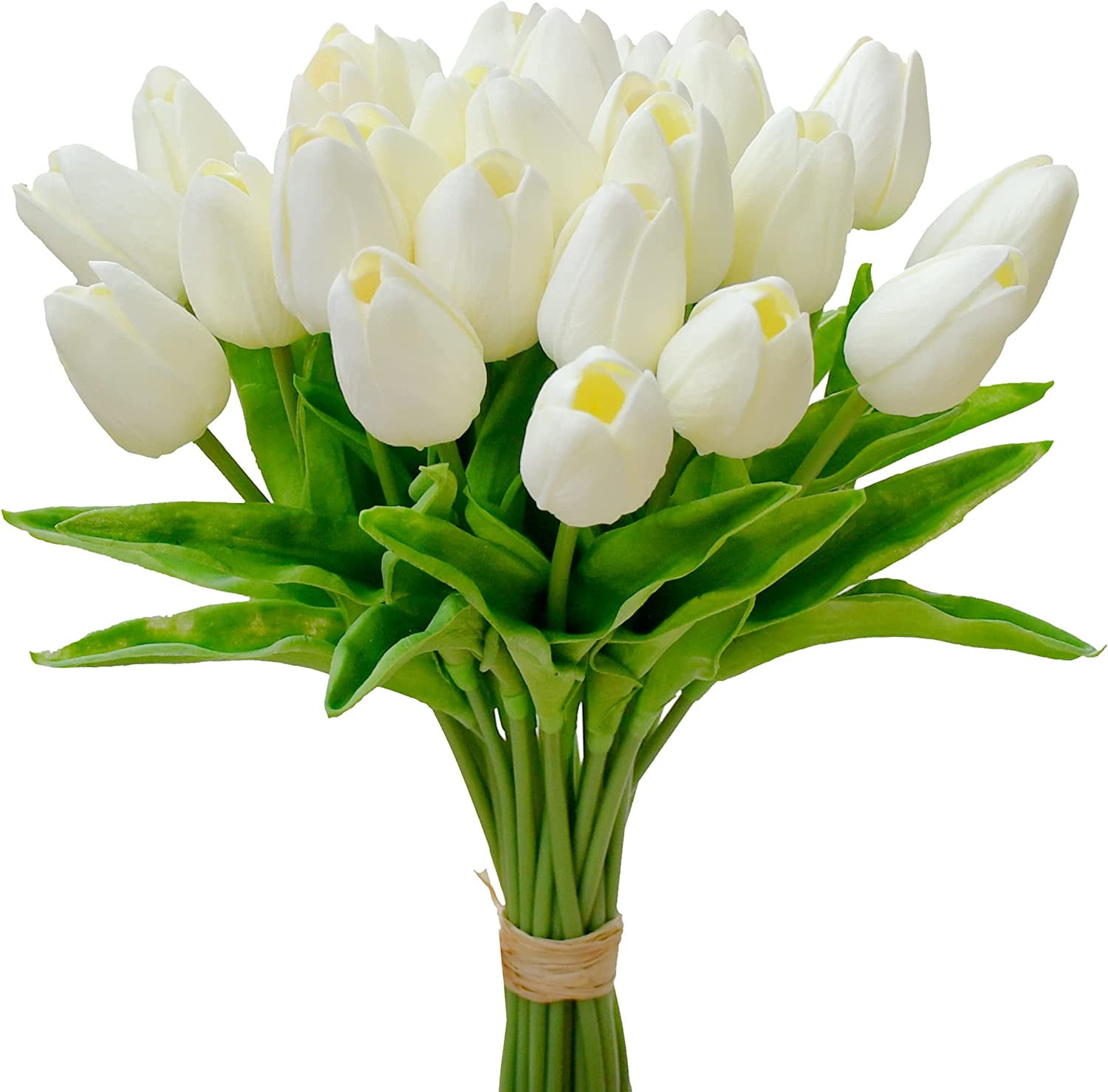 Artificial Tulips 12 Stems Royal Blue Partially Open PU Faux Flowers ...