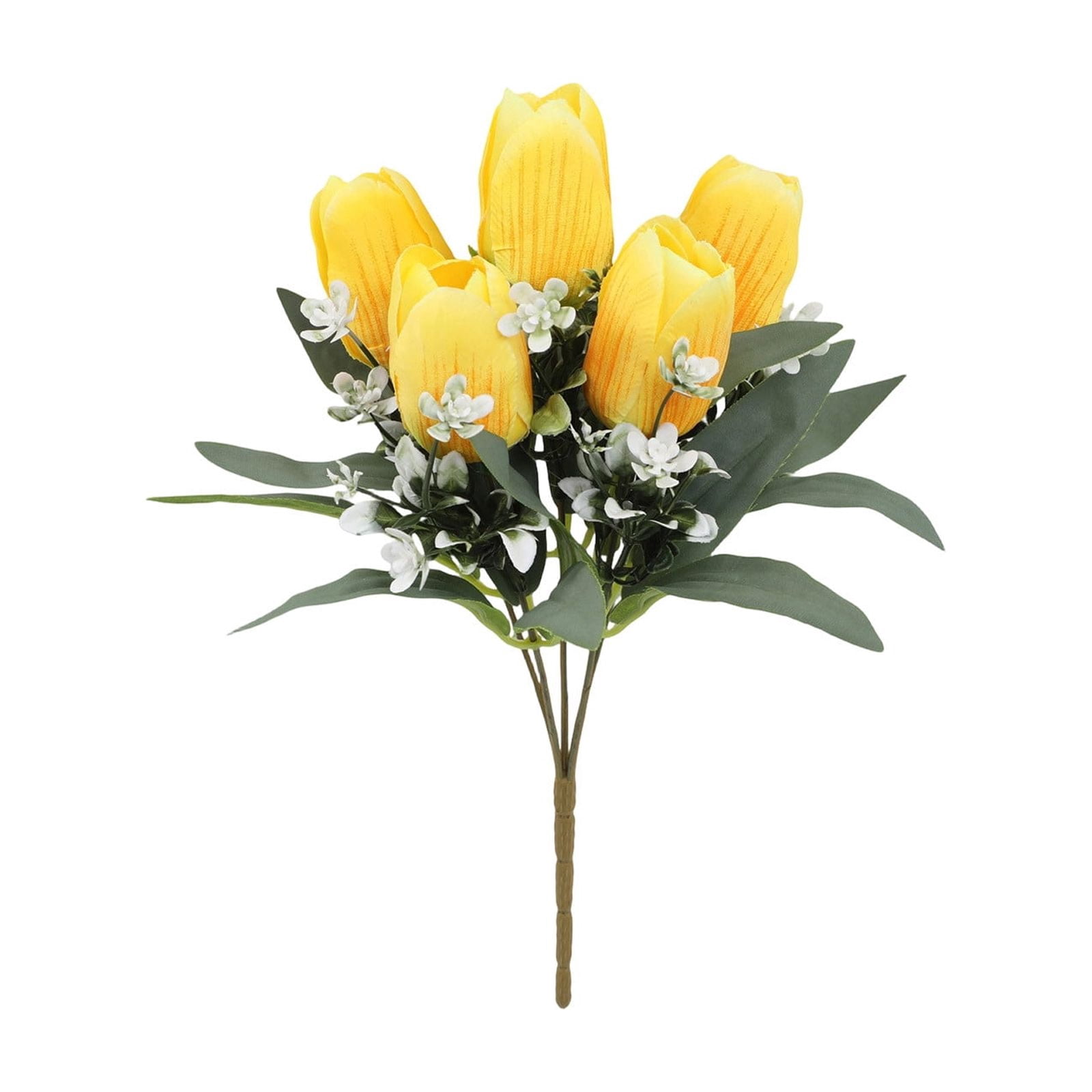 Artificial Tulips 5 Head Cluster Faux Flowers for Wedding Centerpiece ...