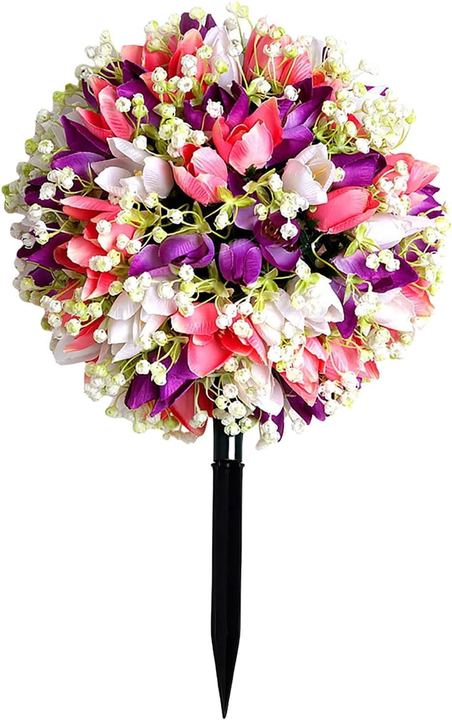 Artificial Tulips Topiary Balls Trees for Outdoor Fake Colorful Tulips ...