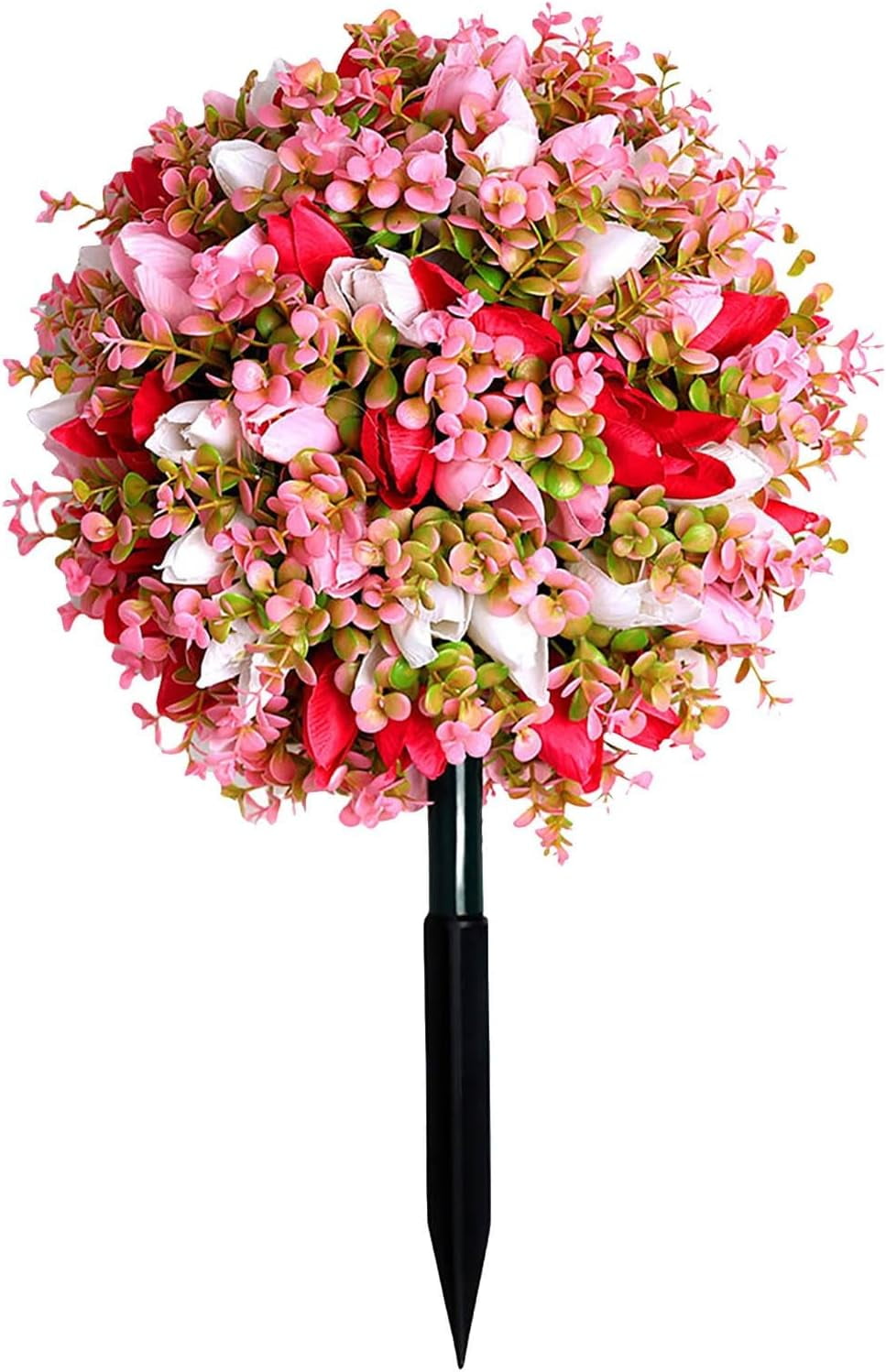 Artificial Tulips Topiary Balls Trees for Outdoor Fake Colorful Tulips ...