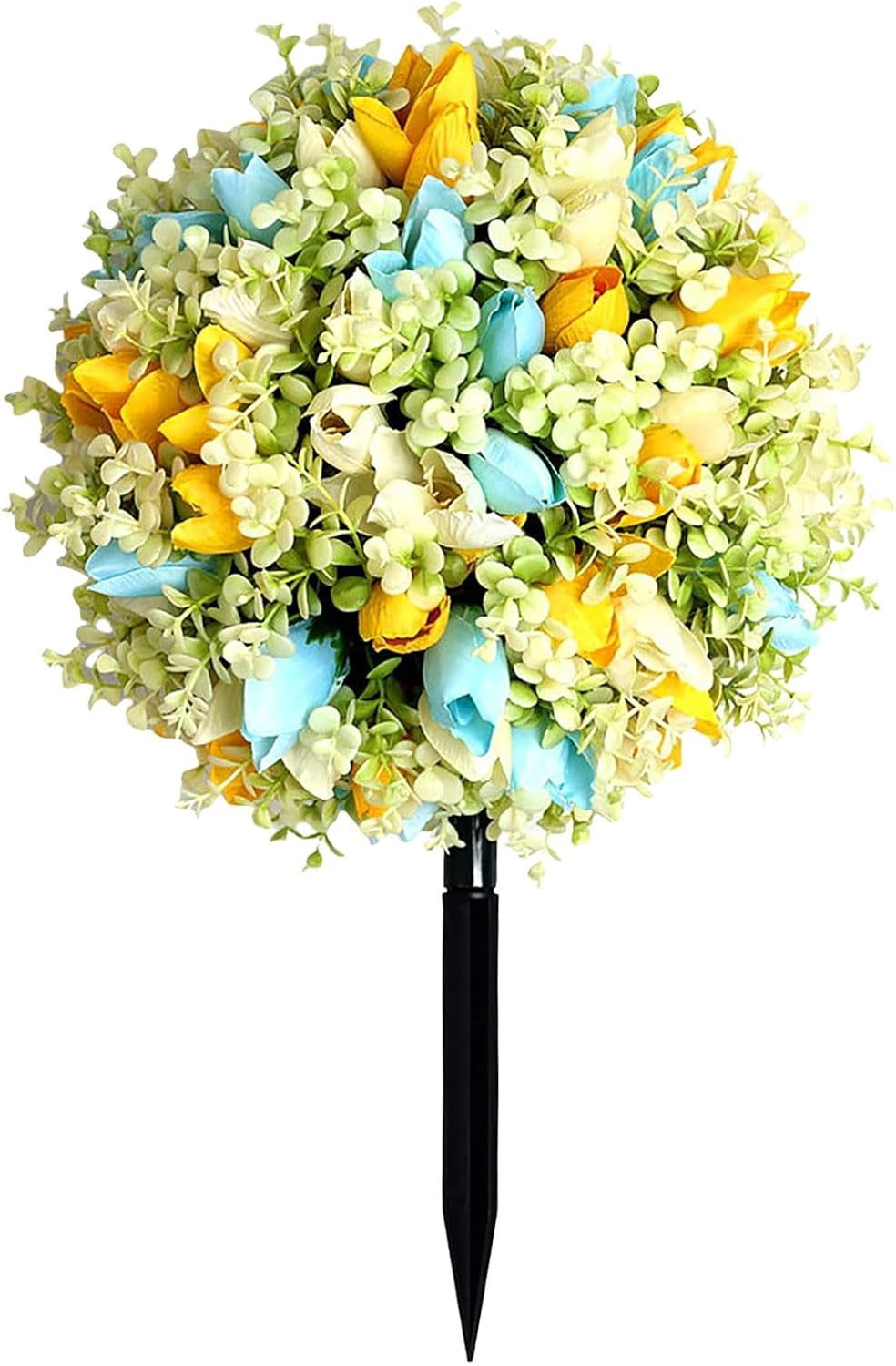 Artificial Tulips Topiary Balls Trees for Outdoor Fake Colorful Tulips ...