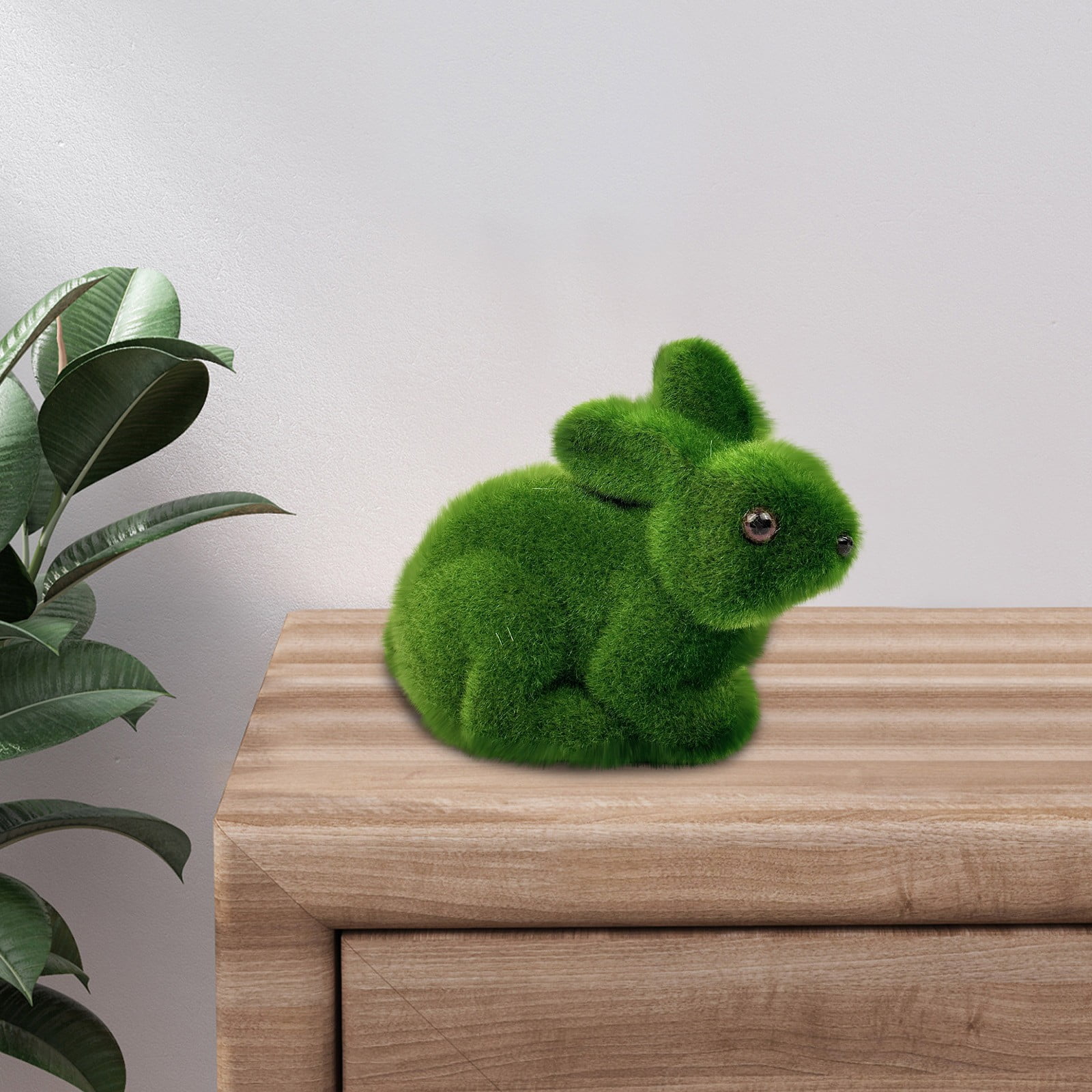 Artificial Turf Grass Bunny - Flocked Rabbit Statues for Easter Home ...