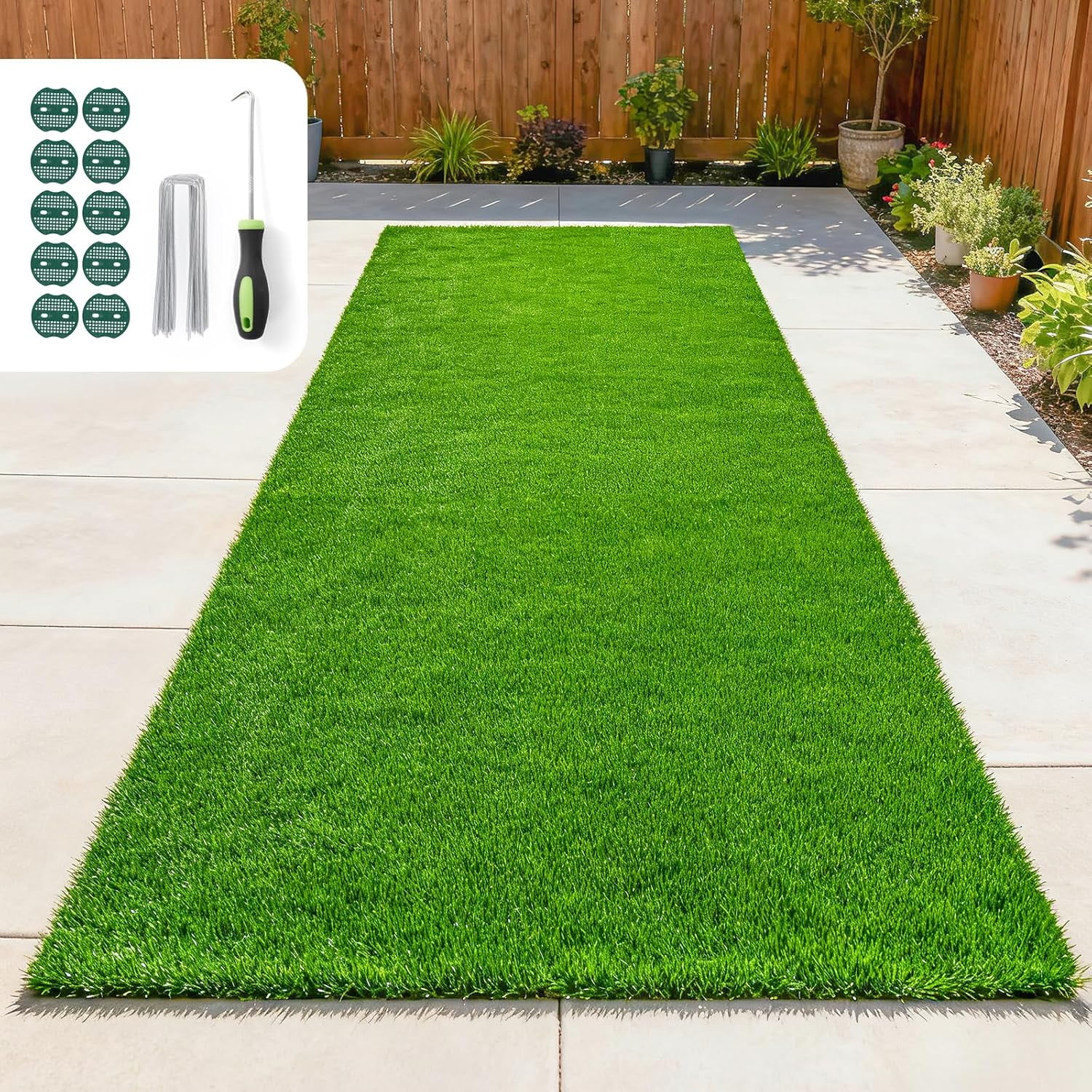 Artificial Turf Indoor Outdoor - Pet Friendly Synthetic Fake Grass Rug ...