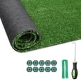 Artificial Turf Mat with Drainage Holes, 6 ft x 25 ft Fake Grass Rug ...