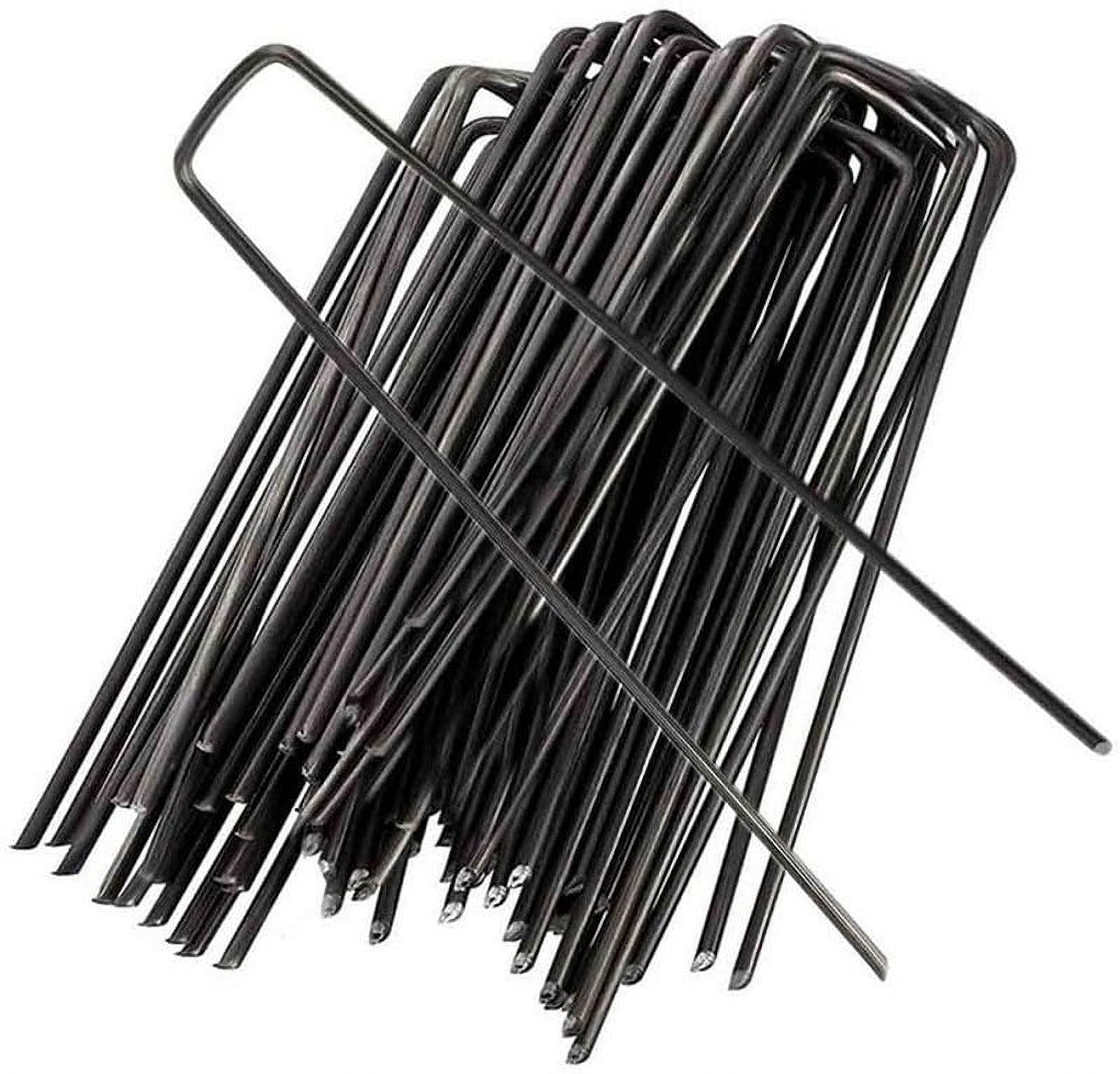 Artificial Turf Nails, Landscape Ground Stakes, 30pcs (Black,4in*10+3cm ...