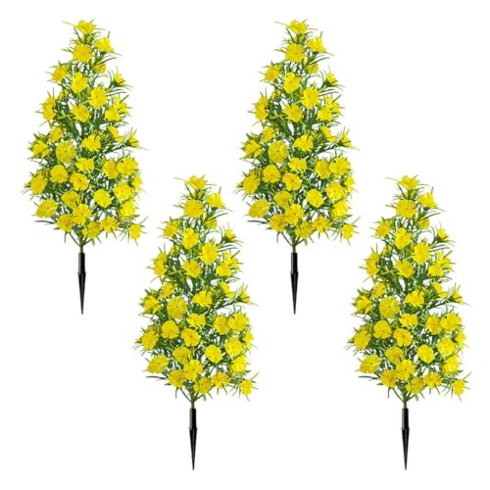 Artificial Uv Resistant Outdoor Plants, 19 In, Yellow Blooms, Landscape ...